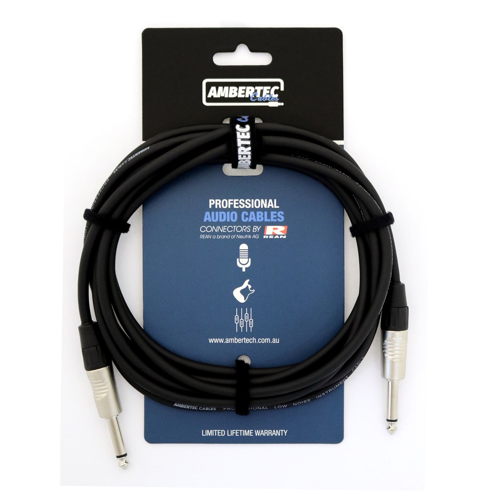 Guitar cable, REAN connectors strai - Amber Tech