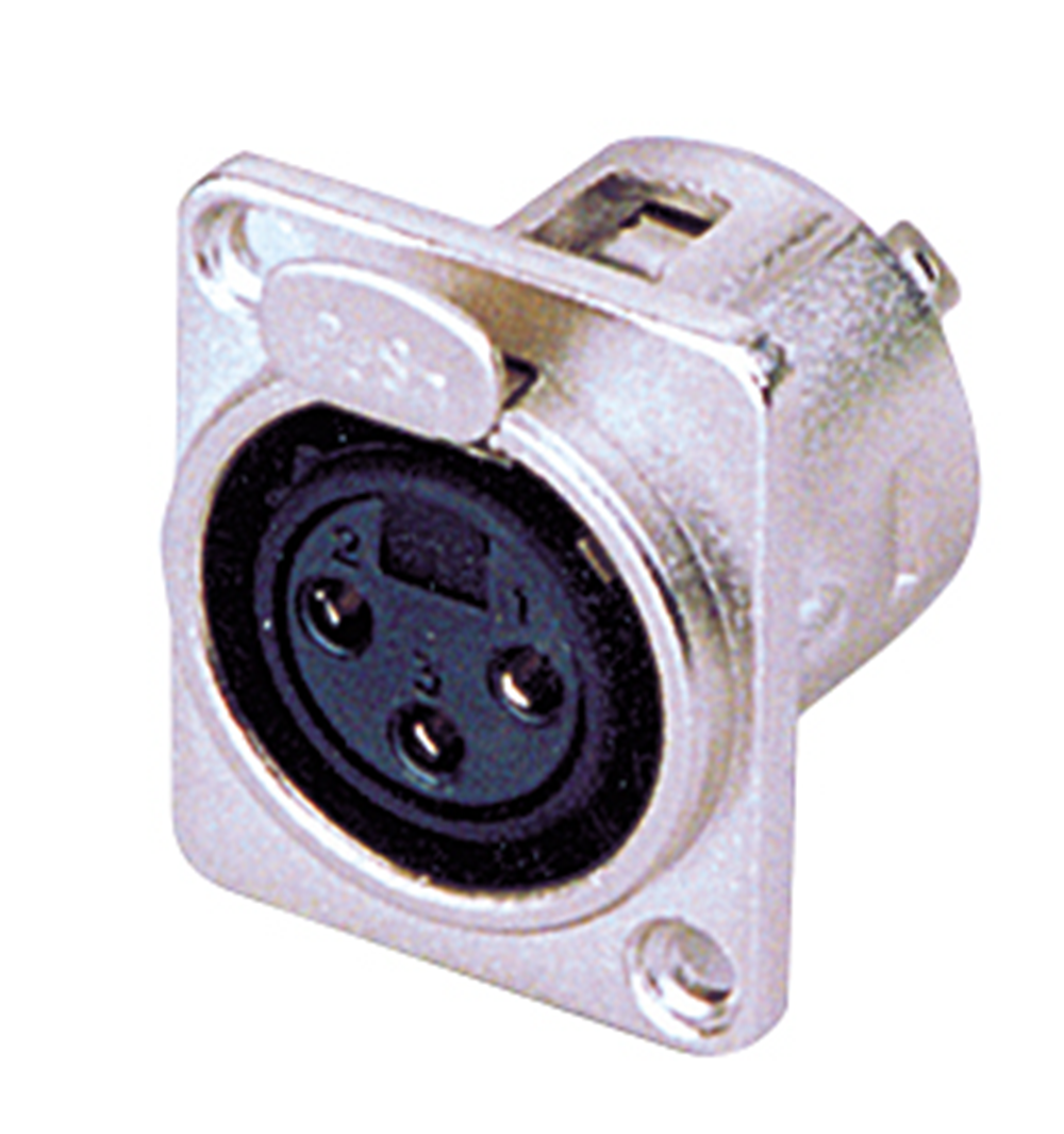 XLR-3F Chassis Mount Connector - Amber Tech