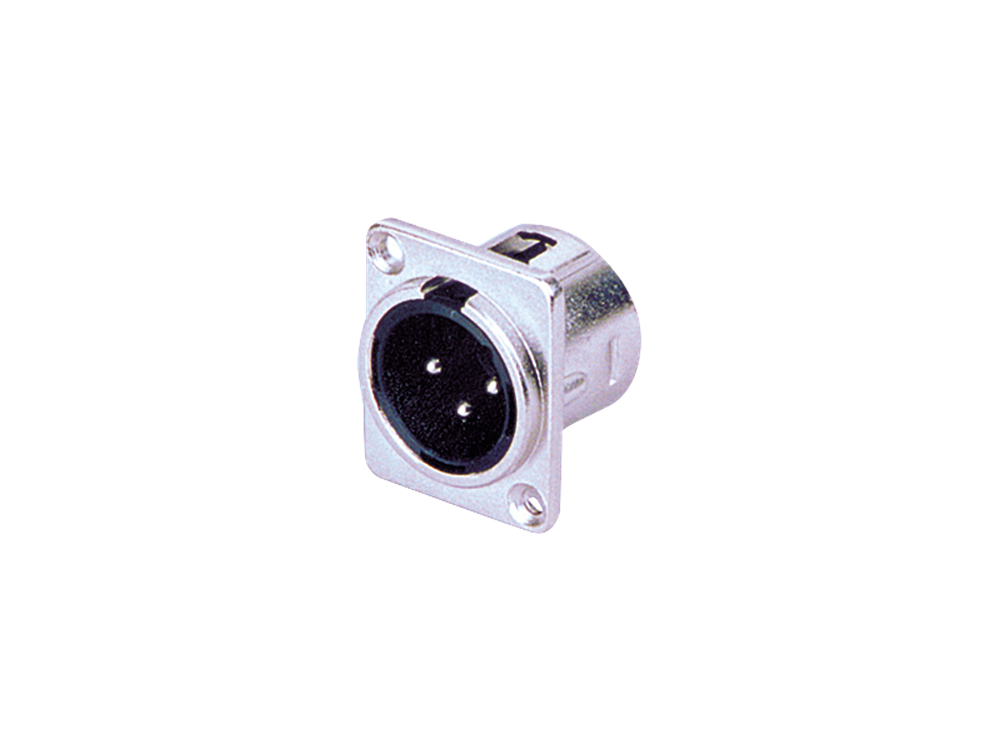 XLR -3M Chassis Mount Connector - Amber Tech