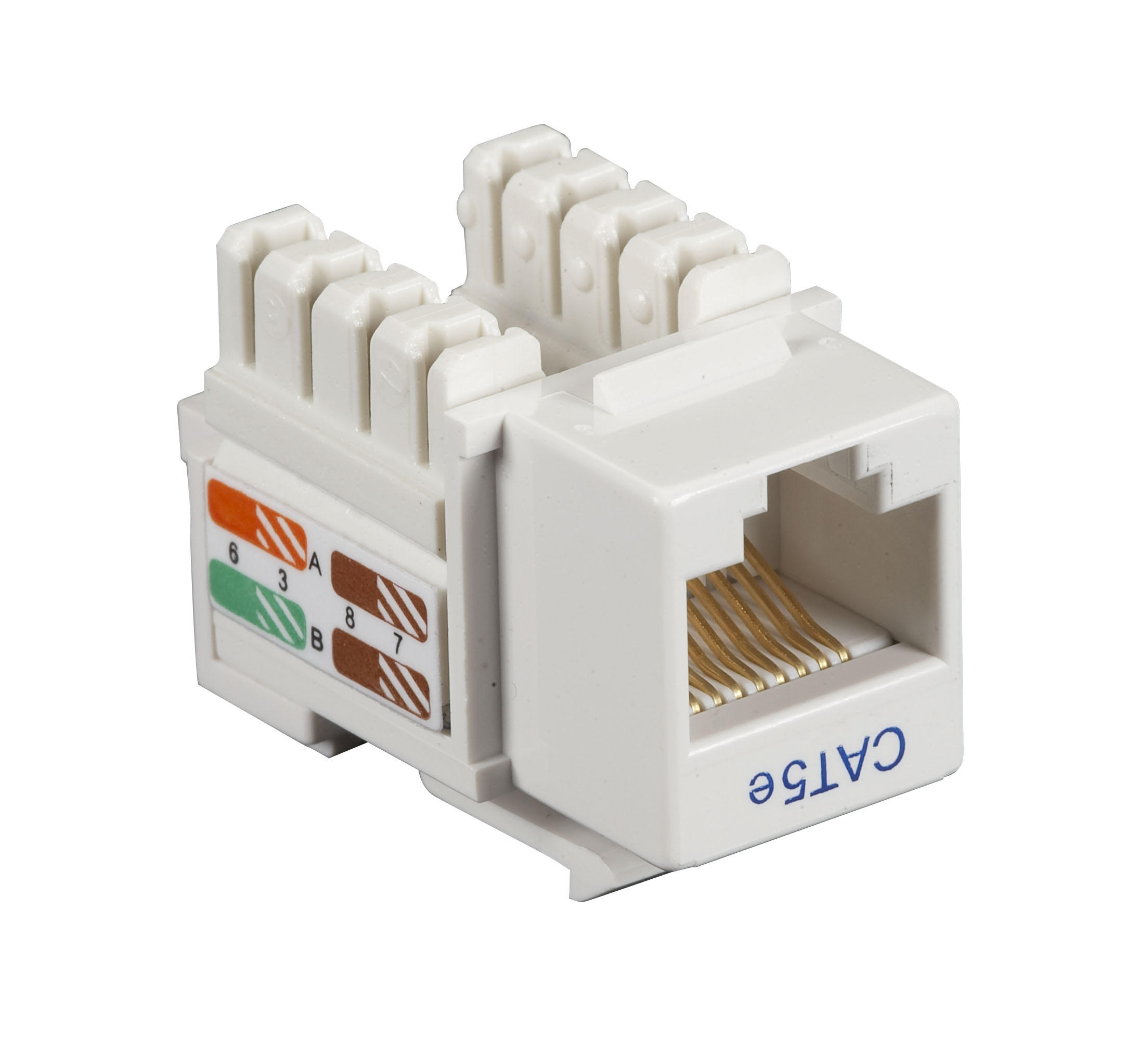 CAT5e Keystone Jack Unshielded Whit - Amber Tech