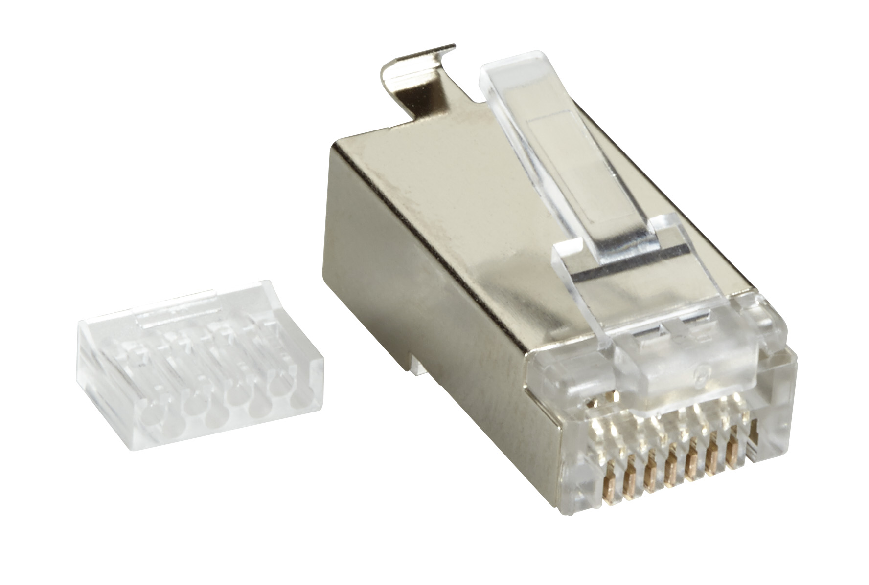 100-Pack RJ45 Shielded Modular Plug - Amber Tech