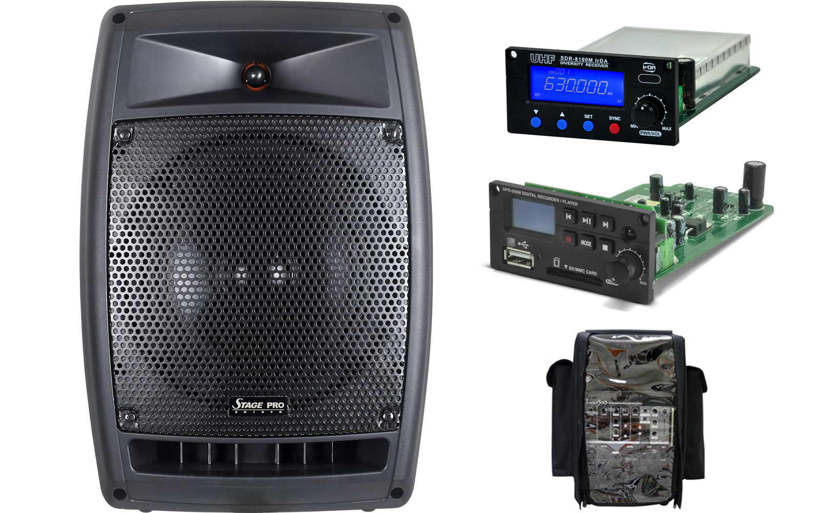 Stage Pro Port PA & 1 X UHF RX Band - Amber Tech