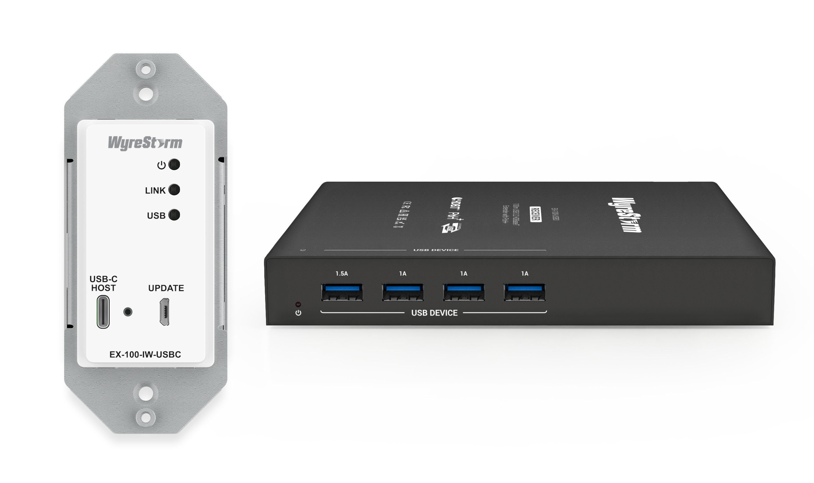 USBC single gang In-wall HDBT 3.0 e - Amber Tech