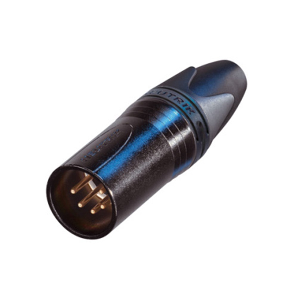 MALE 5-PIN LINE CONNECTOR BLACK/GOL | Neutrik - Amber Tech