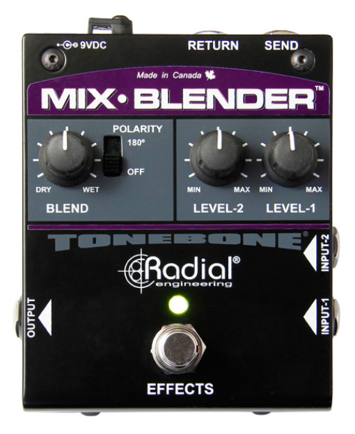 Dual input guitar mixer with insert - Amber Tech