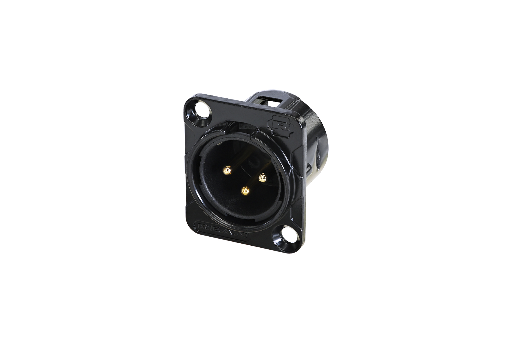 REAN 3 pin XLR male panel mount bla - Amber Tech