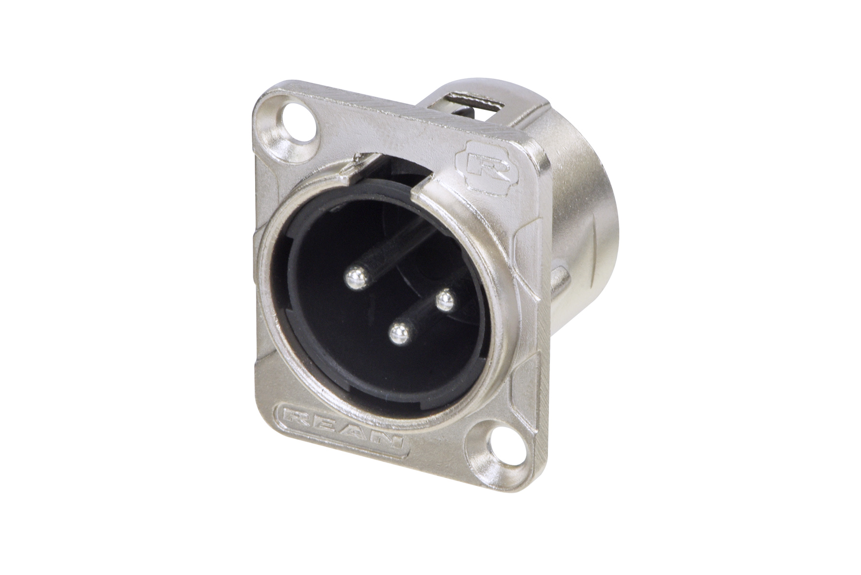 REAN 3 pin XLR male panel mount nic - Amber Tech