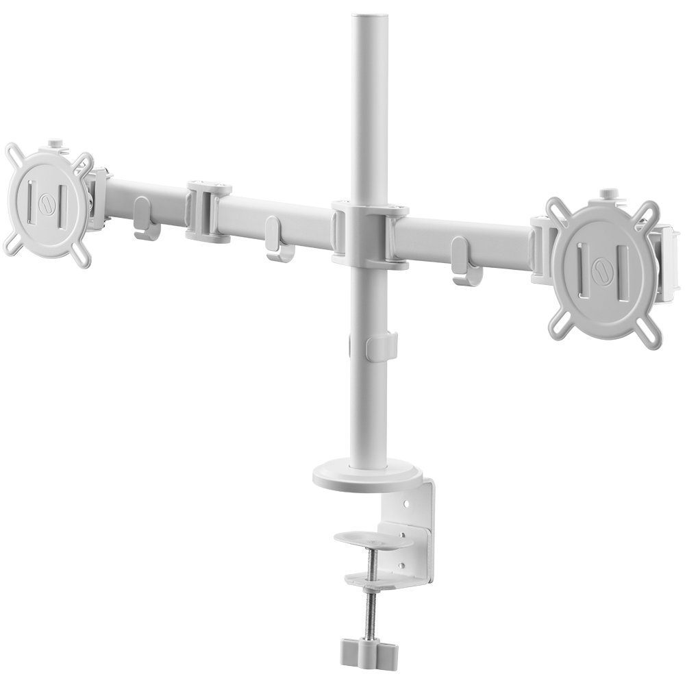 Monitor Arm Smart White Dual White - Amber Tech