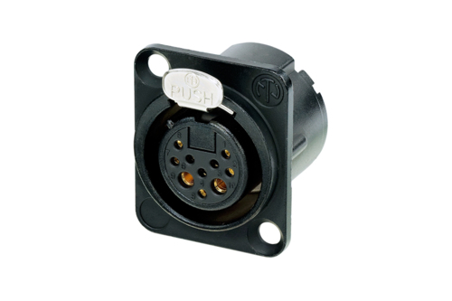 XLR 10 pin female D chassis connect | Neutrik - Amber Tech