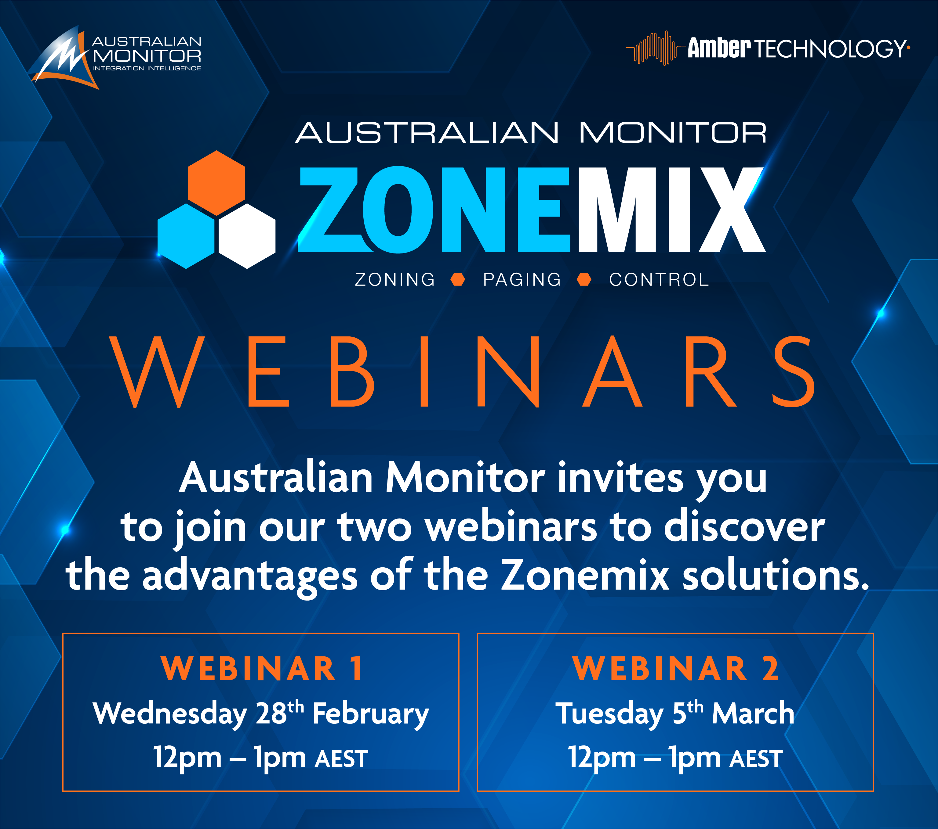 Australian Monitor audio solutions - Amber Tech